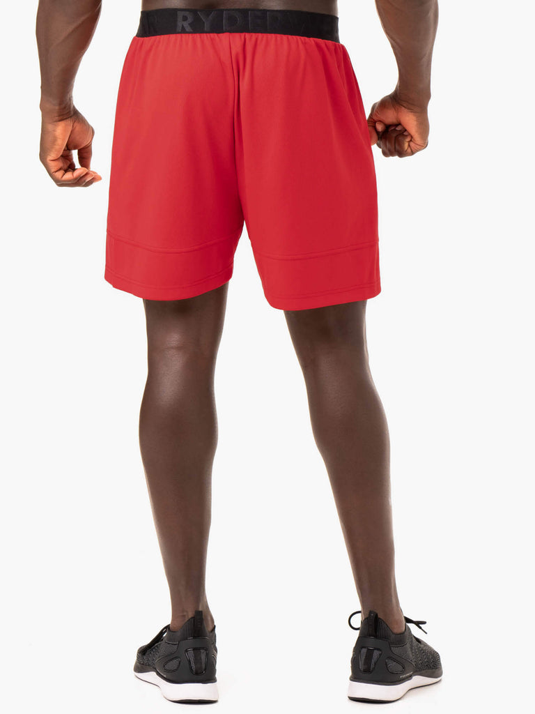 Advance Mesh Short - Red - Ryderwear