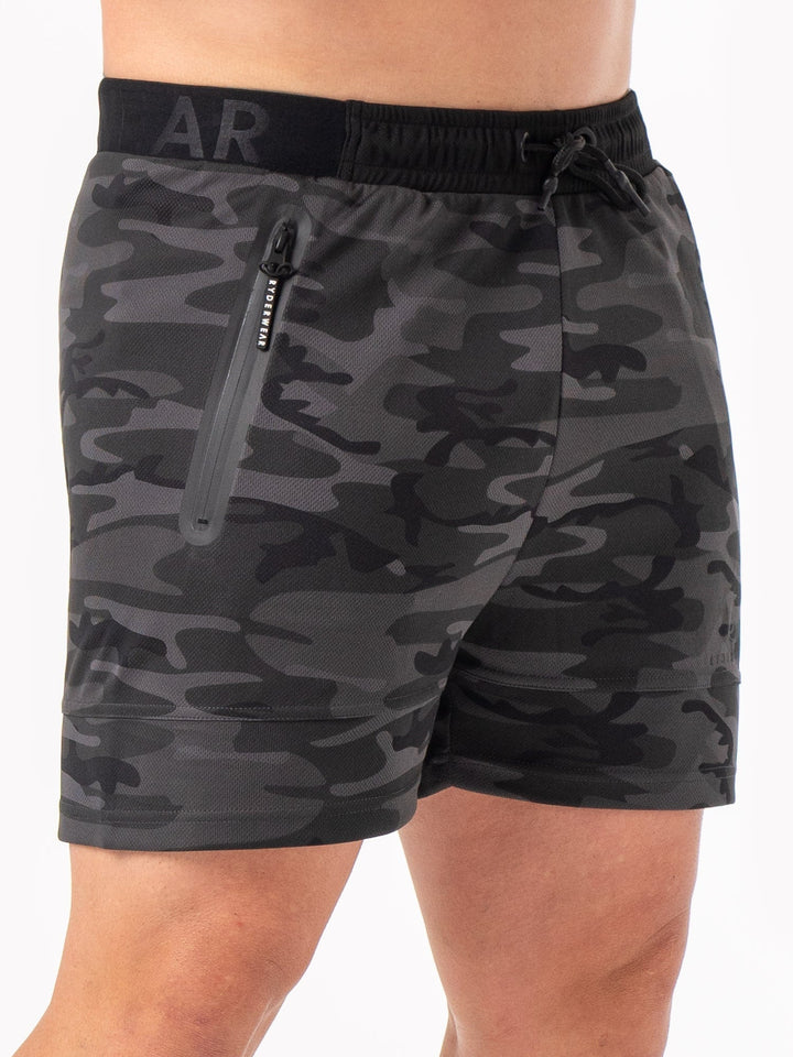 Energy Mesh Shorts - Black Camo - Ryderwear
