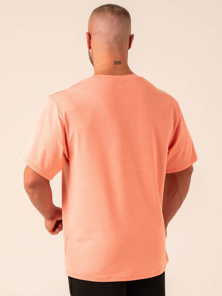 Soft Tech Oversized T-Shirt - Coral Marl - Ryderwear