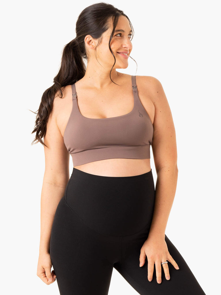 Active Bump Sports Bra - Chocolate - Ryderwear