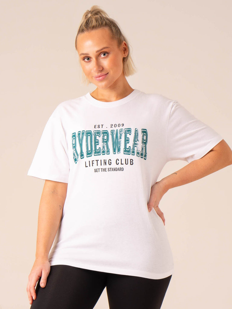 Grit Oversized T-Shirt - White - Ryderwear