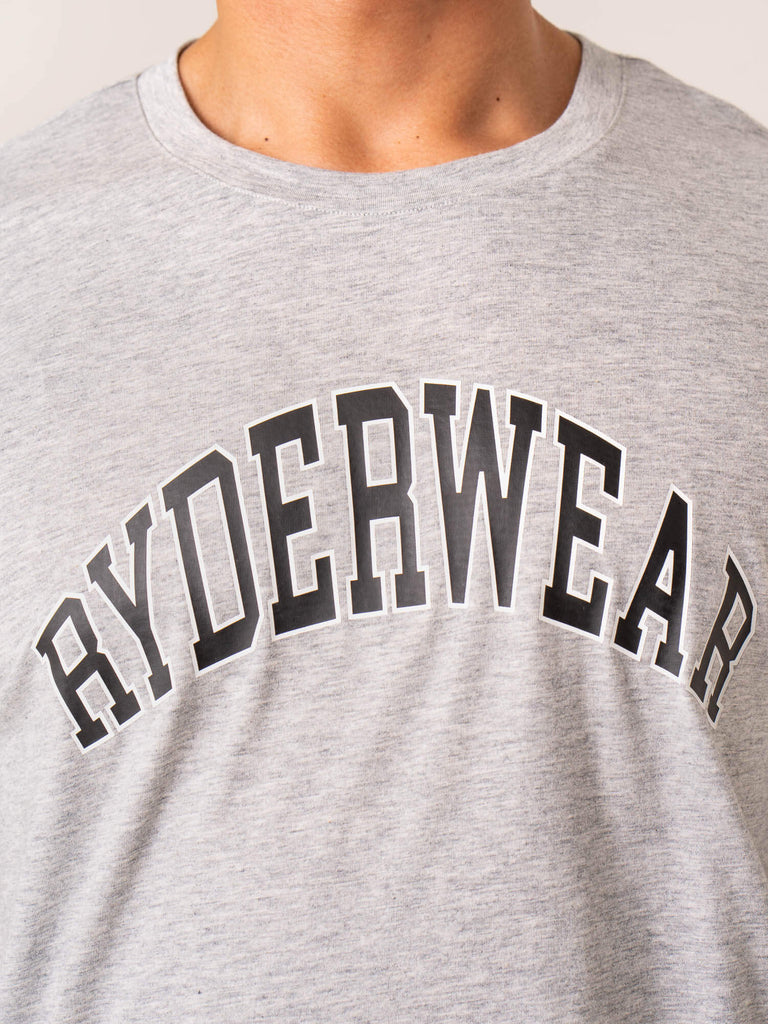 Men's Collegiate T-Shirt - Grey Marl - Ryderwear