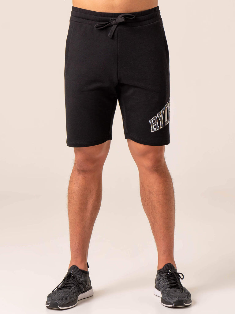 Men's Collegiate Track Short - Black - Ryderwear